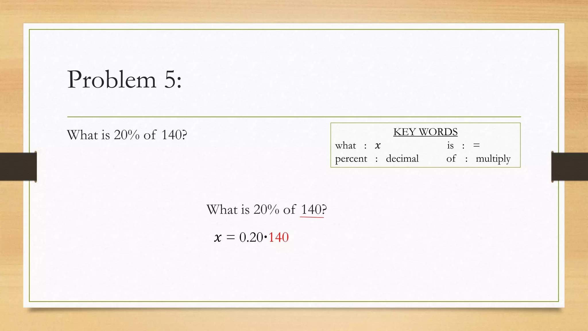 Proportions, similar figures, and percents | PPT