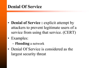 Denial of Service in Software Defined Netoworks | PPT