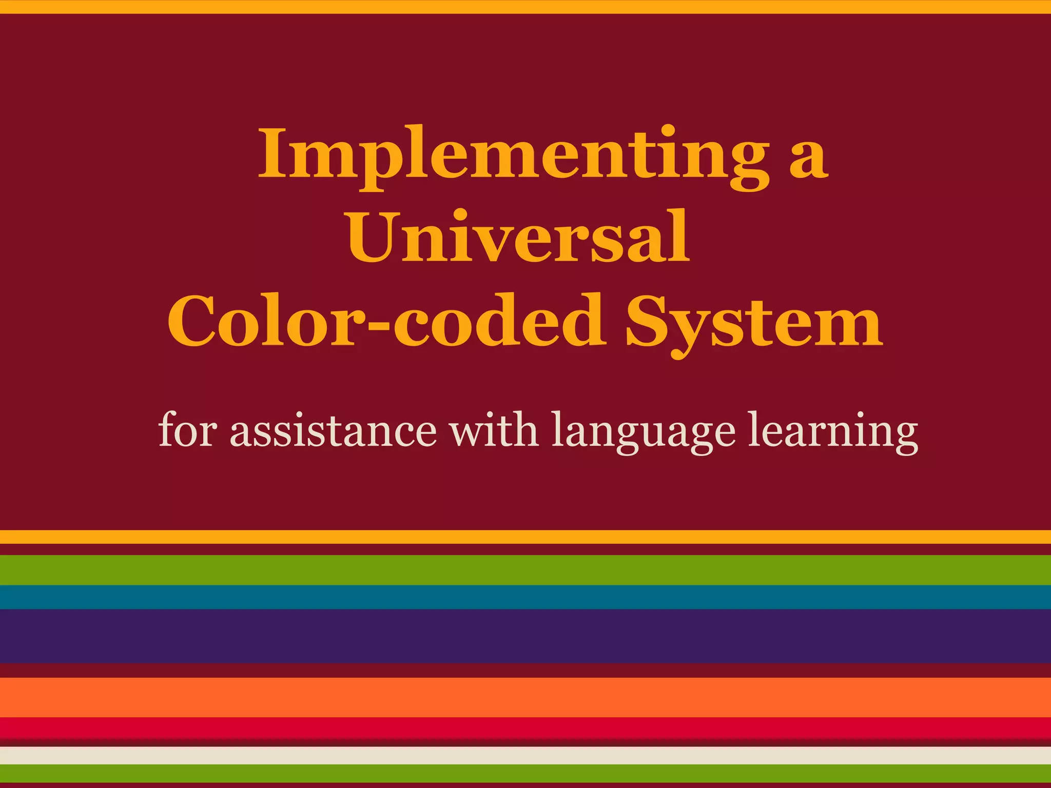 Universal colour-coded system for browsers | PPT | Free Download