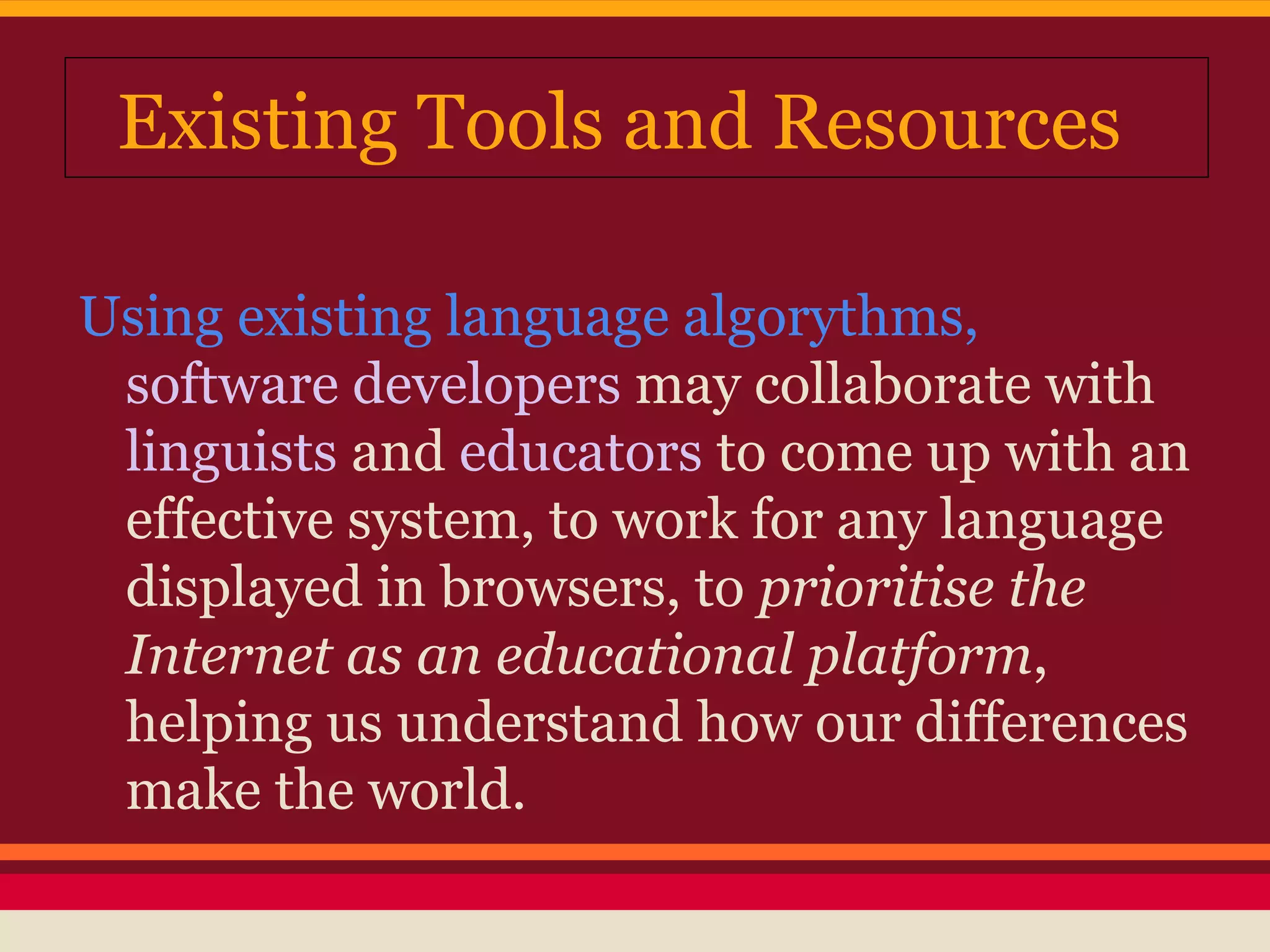 Universal colour-coded system for browsers | PPT