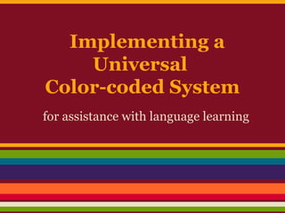 Universal colour-coded system for browsers | PPT | Free Download