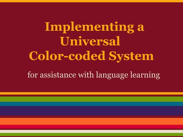 Universal colour-coded system for browsers | PPT | Free Download