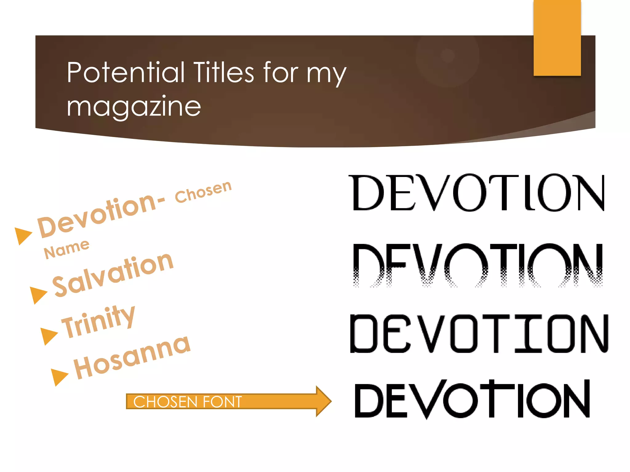 Devotion Magazine Proposal | PPT