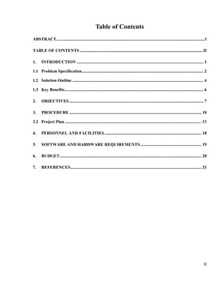 Project Proposal document for Hotel Management System | PDF