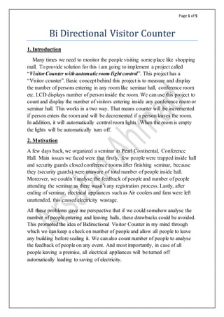 Bidirectional Visitor counter Project Proposal | DOCX