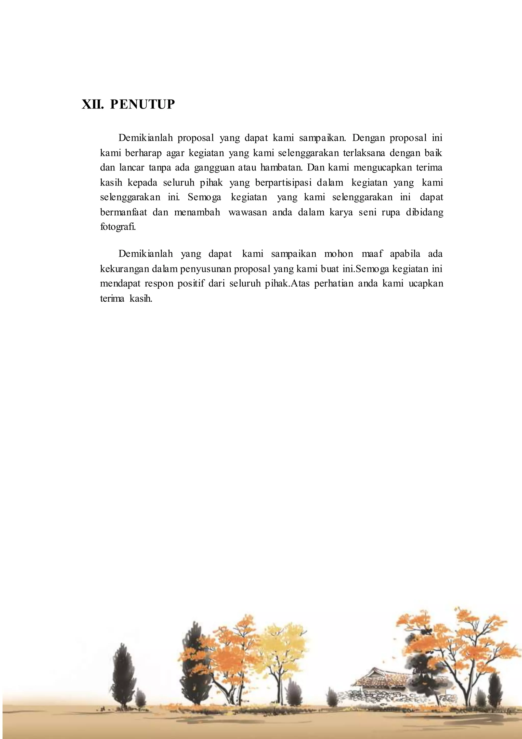 contoh proposal pameran seni (fotografi) | DOCX