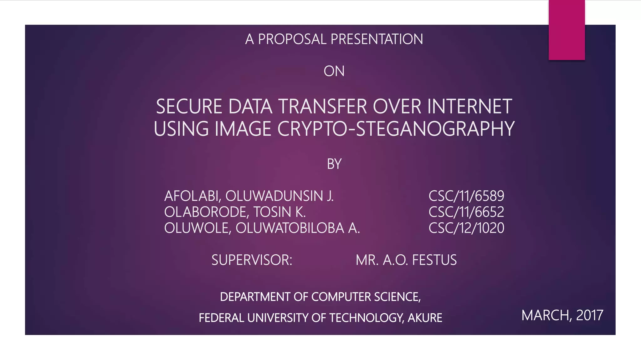 Secure Data Transfer Over Internet Using Image Crypto-Steganography ...