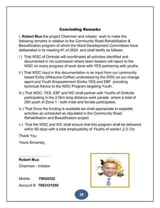 Proposal . Community Road Rehabilitation and beautification ward 3.pdf