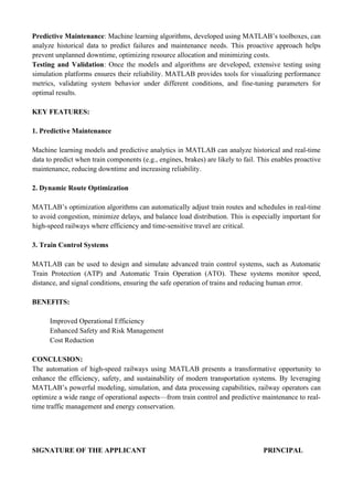 Machine learning algorithm using matlab for high speed railways | DOC