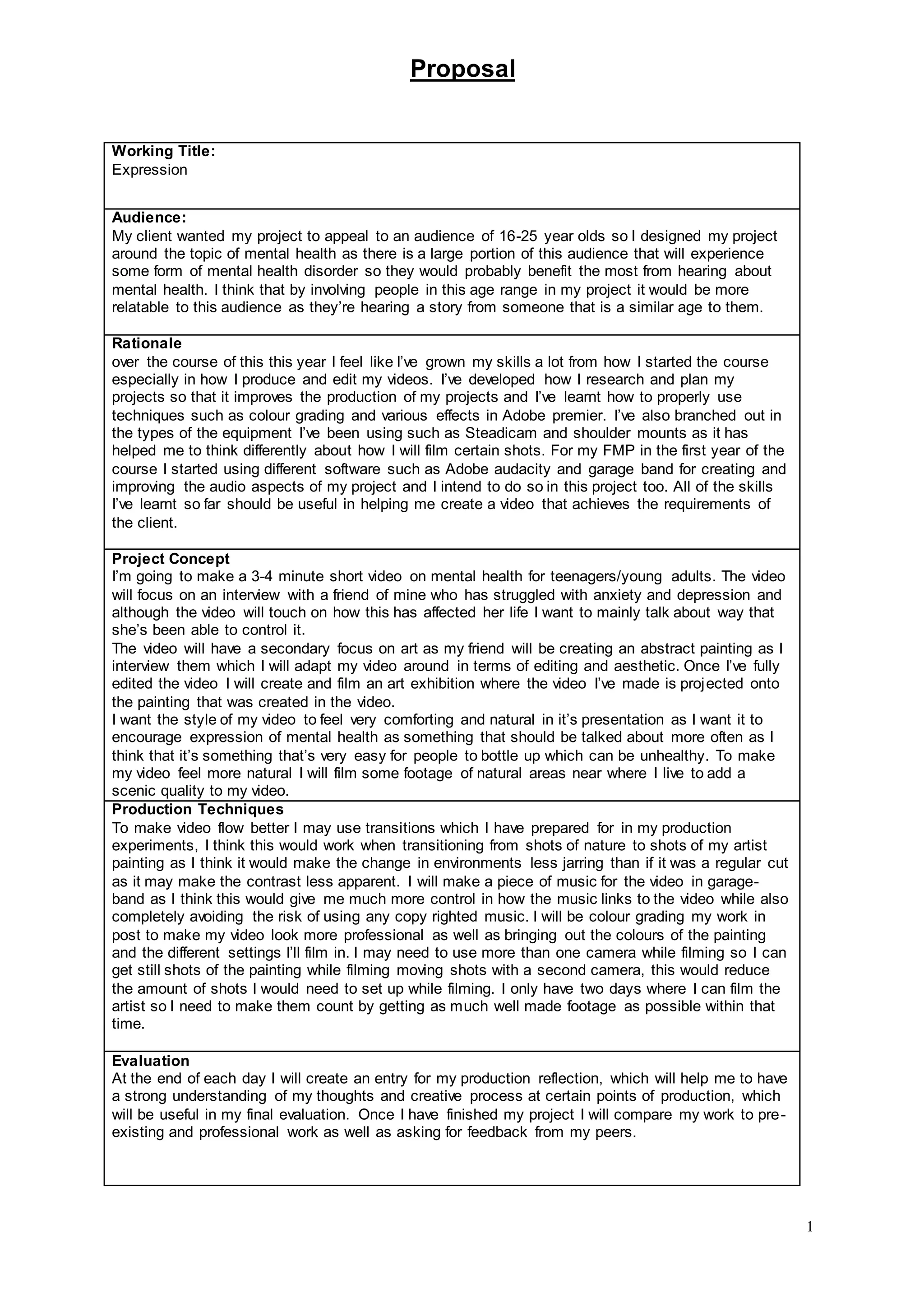 Proposal client project | PDF