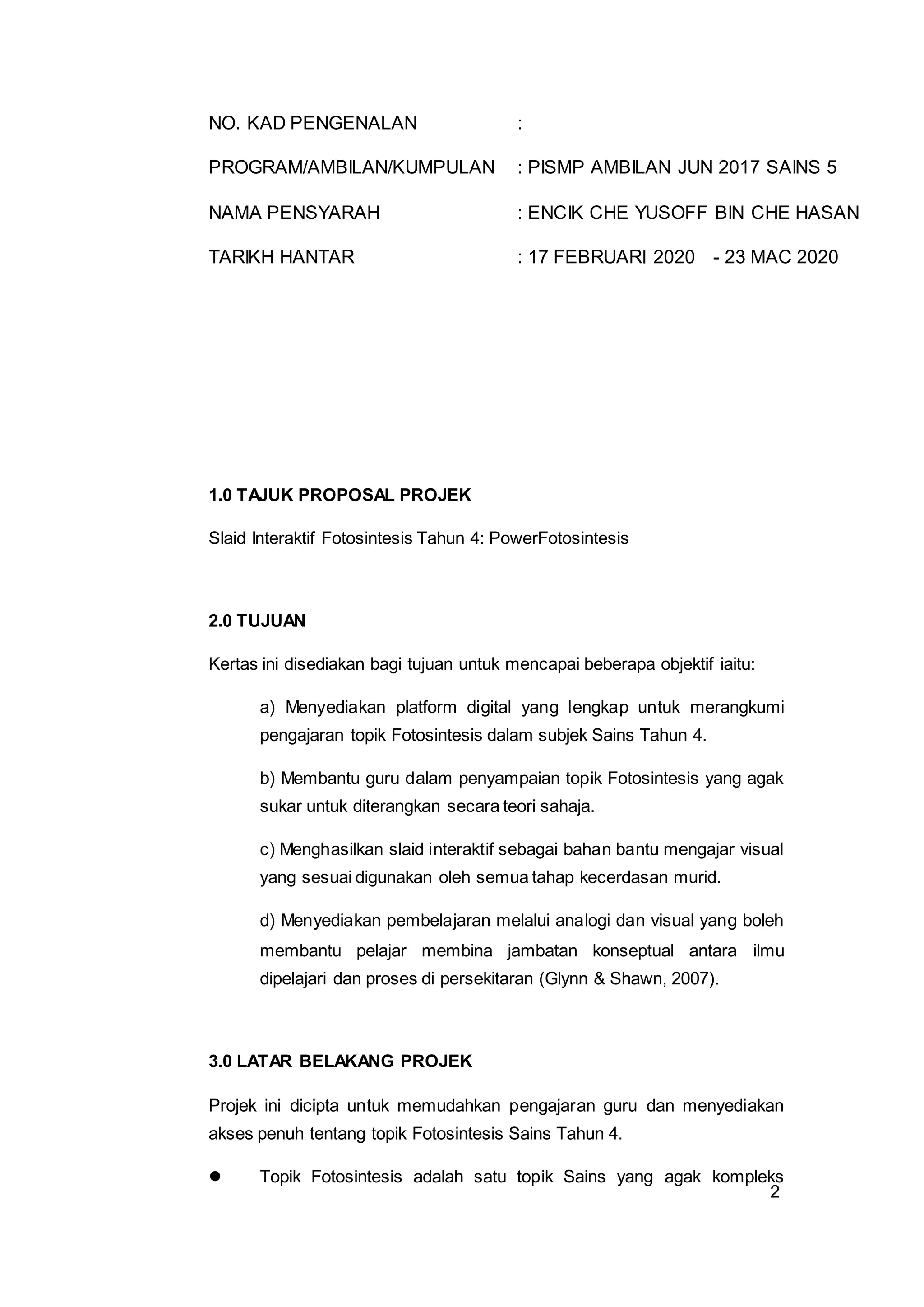 SCES3152 Contoh Proposal Projek Inovasi Digital | DOCX