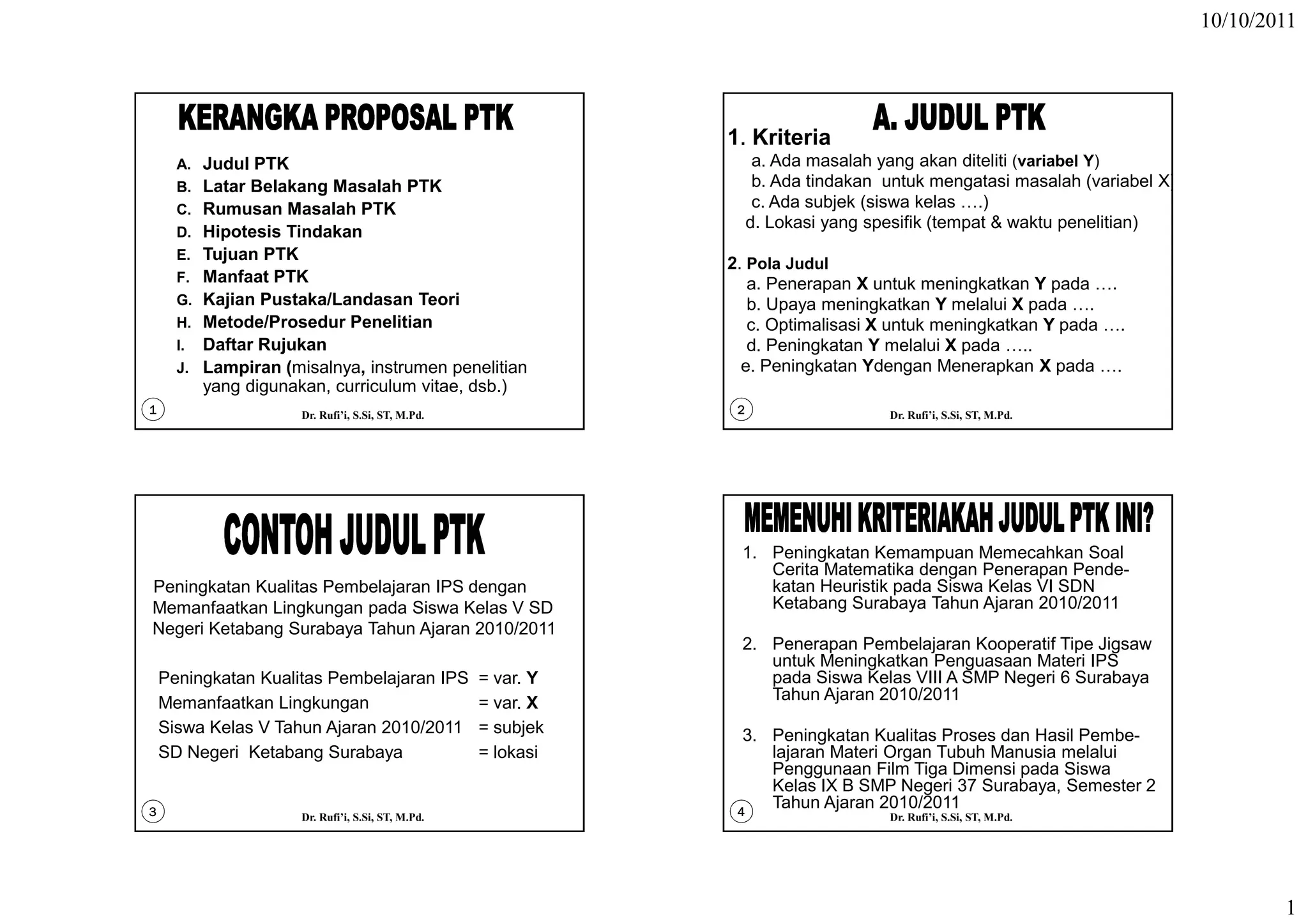 Proposal dan-laporan-ptk | PPT