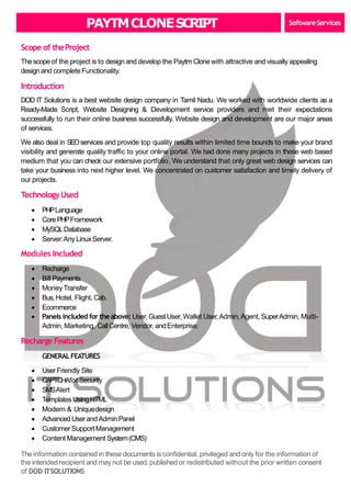 FREERECHARGE CLONE | WEBSITE SCRIPTS | PPTX