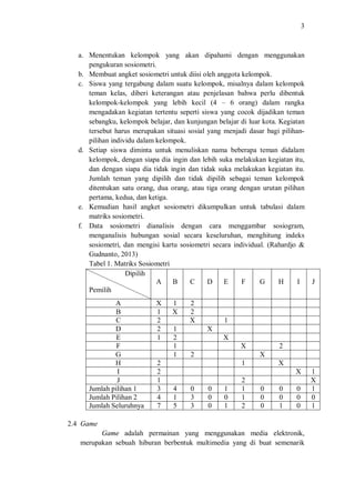 PKM M game sains (sosiometri alien infeksi) | PDF