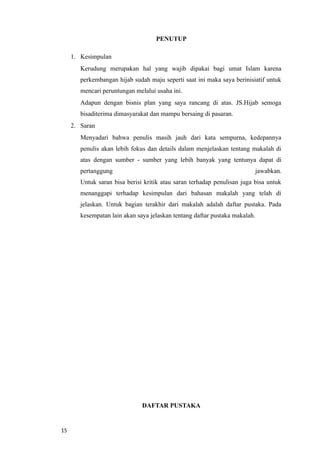 proposal hijab man untuk contoh pembuatan proposal | DOC