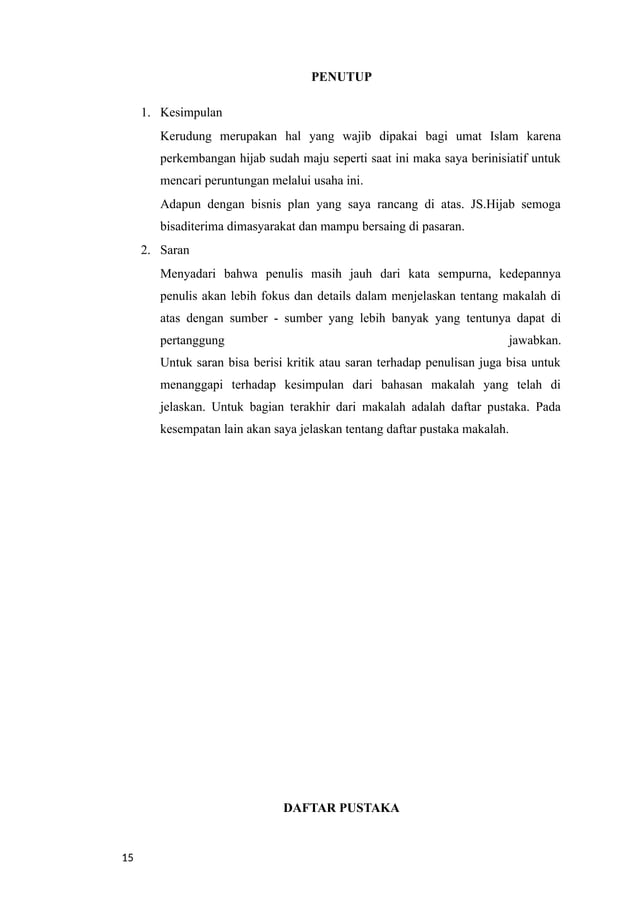 proposal hijab man untuk contoh pembuatan proposal | PDF