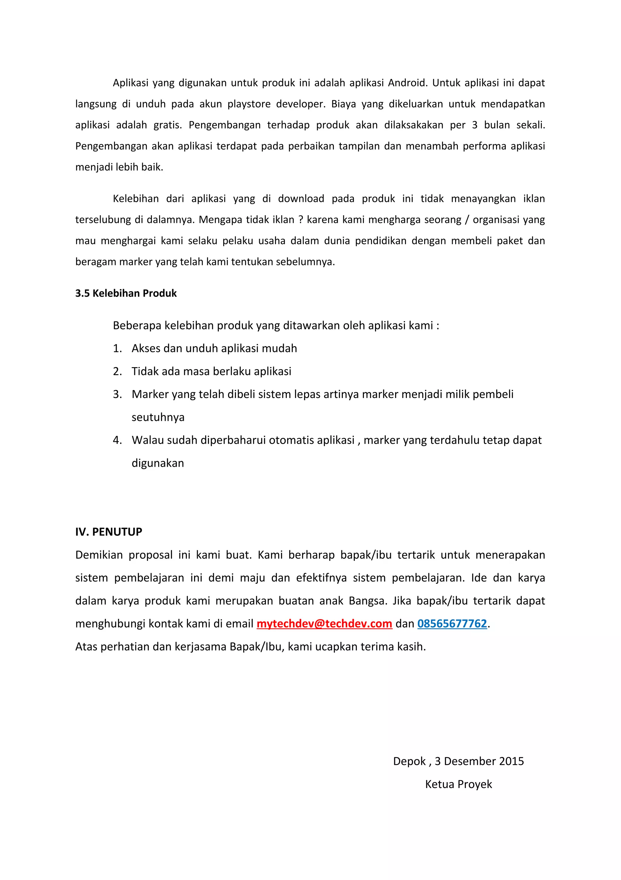 PROPOSAL ALAT PERAGA SEKOLAH BERBASIS AUGMENTED REALITY | DOC