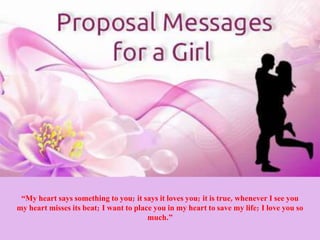 Best Love Proposal Messages | PPTX