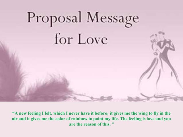 Best Love Proposal Messages | PPT
