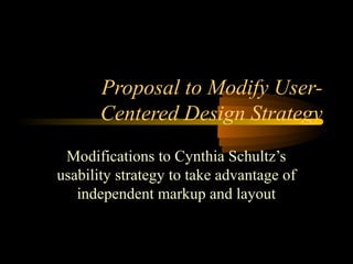 Proposal modify strategy | PPT