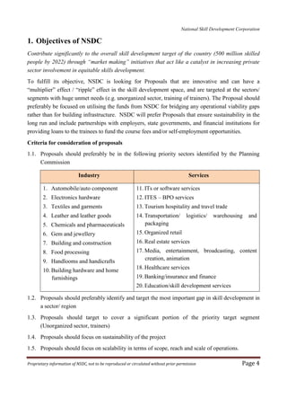 NSDC Proposal for Indian NGOs | PDF