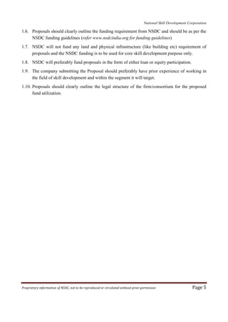 NSDC Proposal for Indian NGOs | PDF