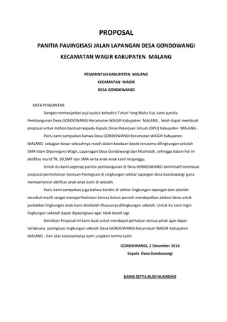 Proposal paving desa | PDF