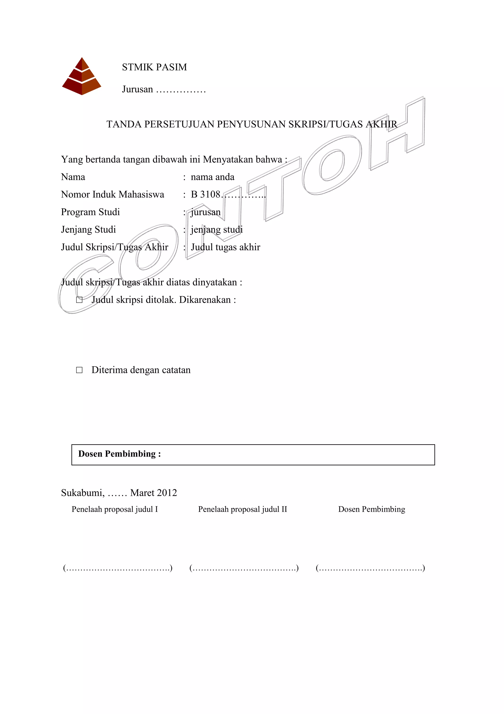 Proposal pengajuan-judul-skripsi | PDF