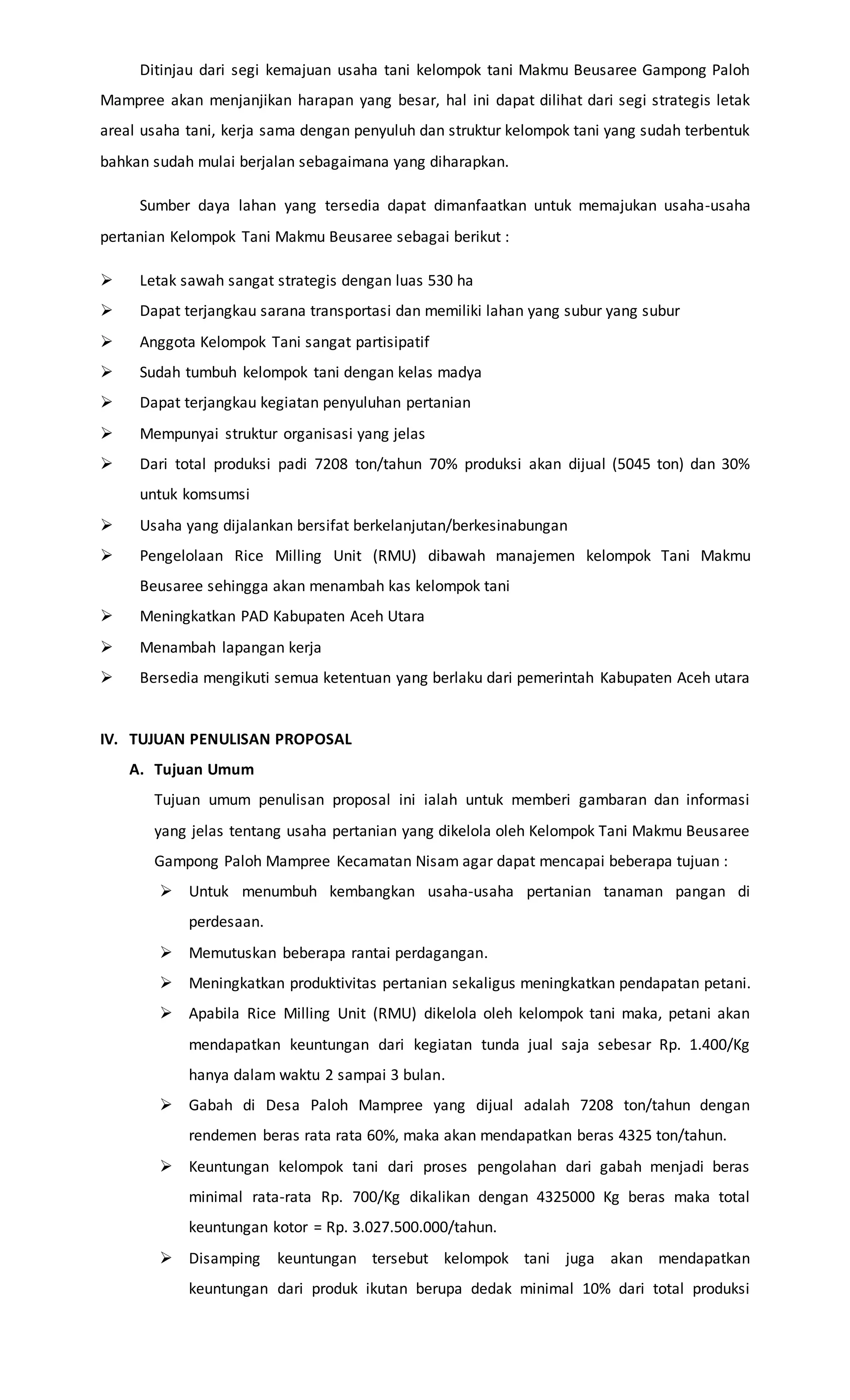 Proposal penggiling padi | DOCX