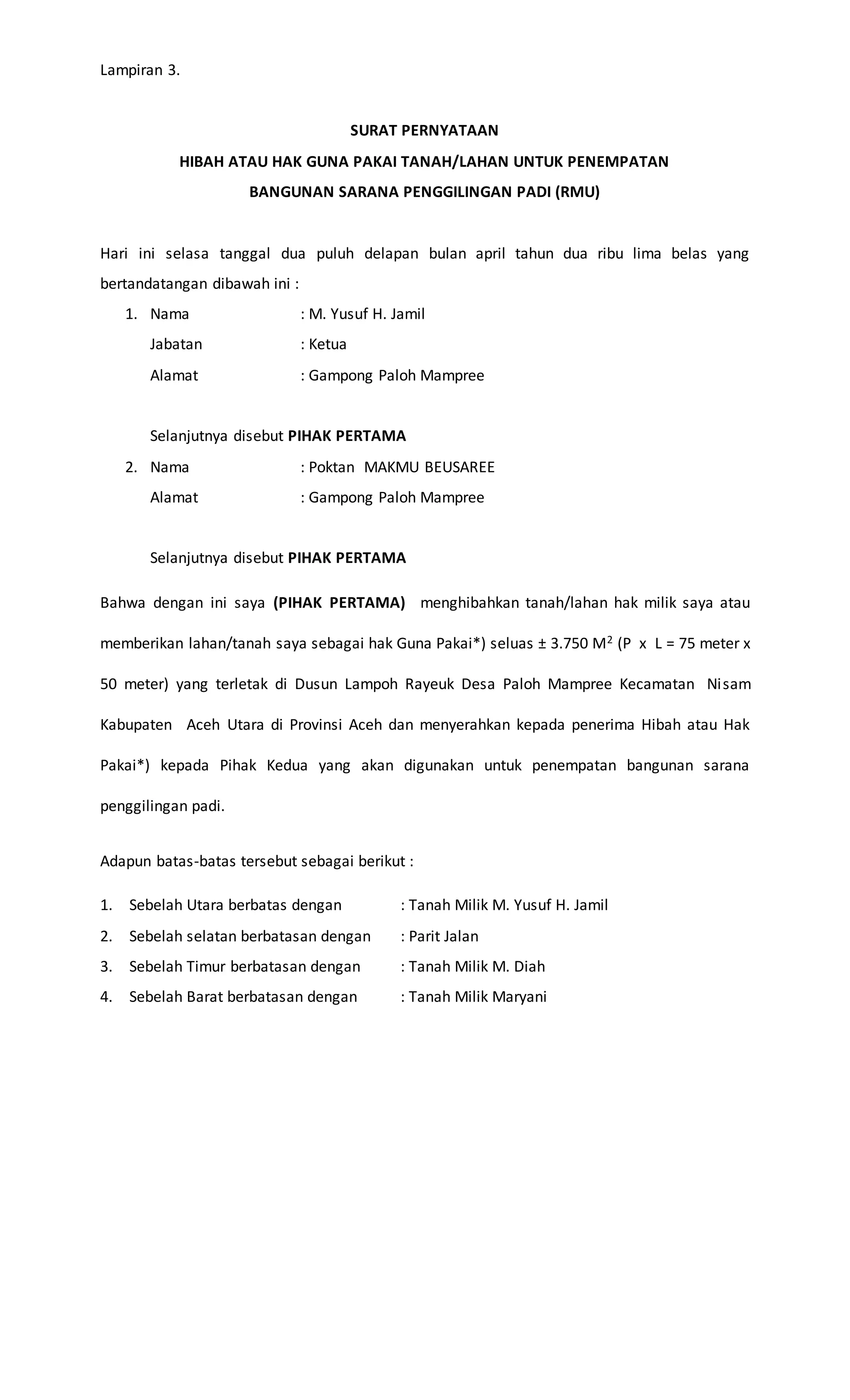 Proposal penggiling padi | DOCX