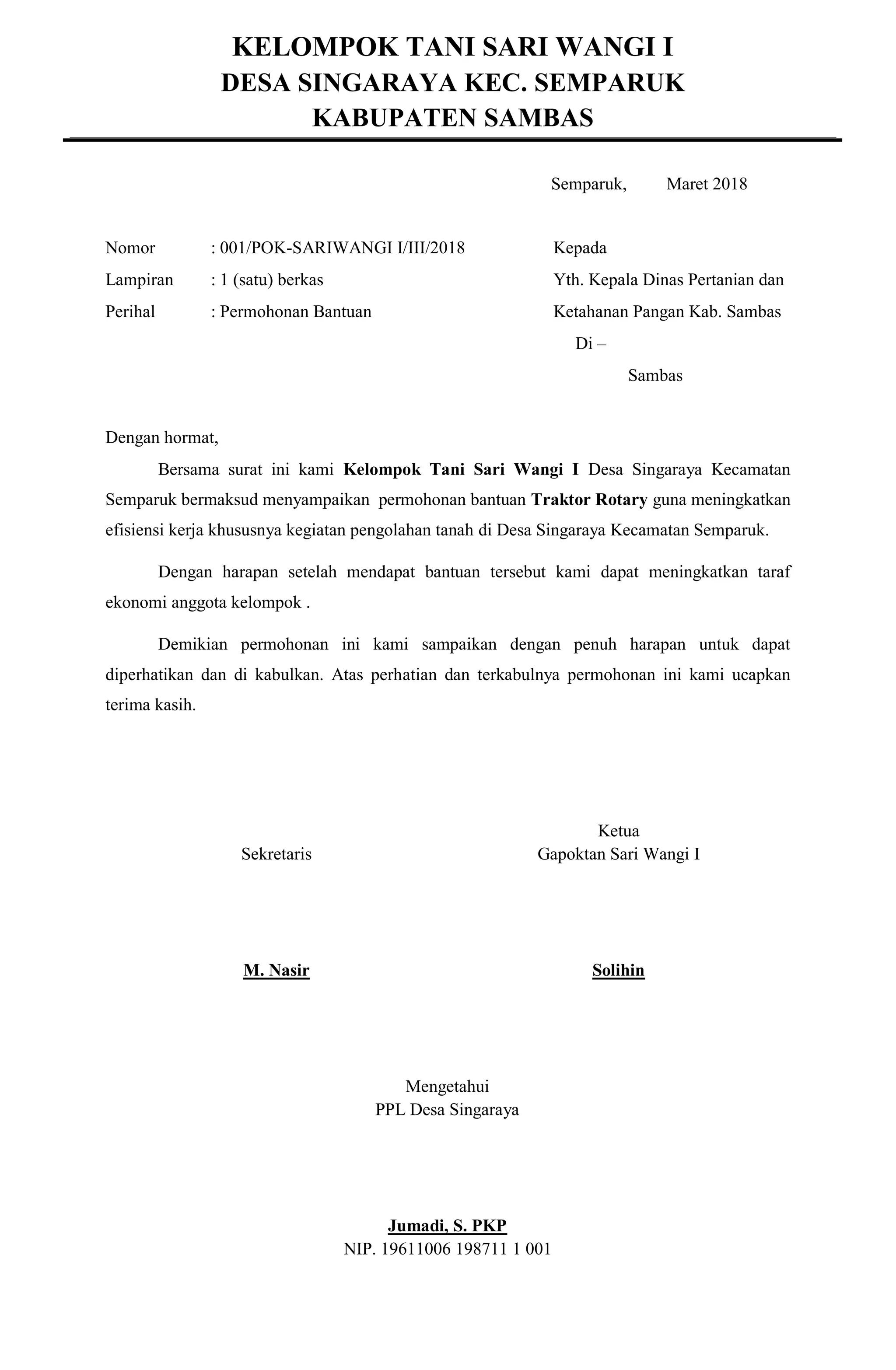 Proposal permohonan-alsintan | PDF