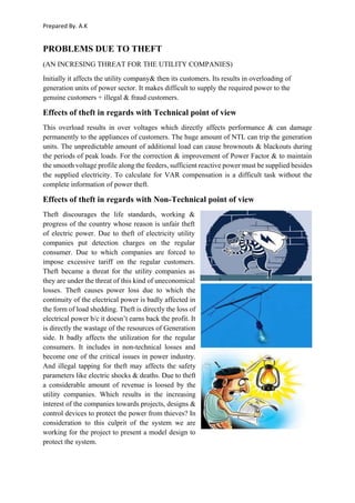 Proposal power-theft-detection | PDF | Gas and Electric | Home Utilities