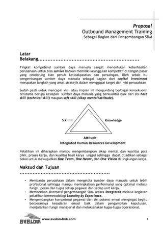 Proposal produk-avalon-outbound-outing | PDF