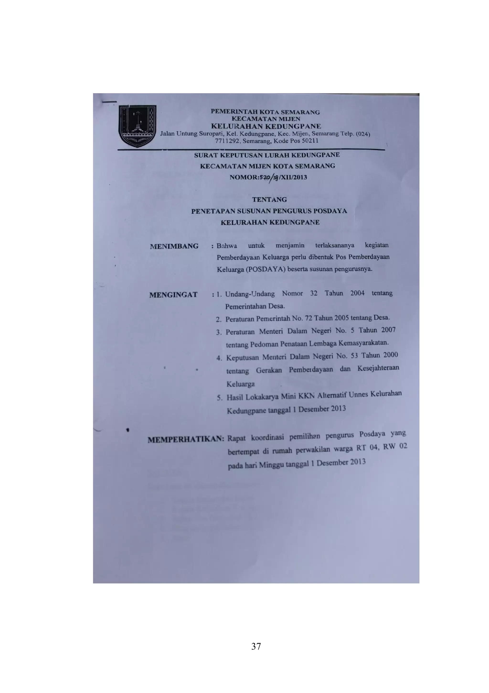 Proposal revisi-kkn-alternatif-gelombang-b-tahap-ii-kedungpane | PDF