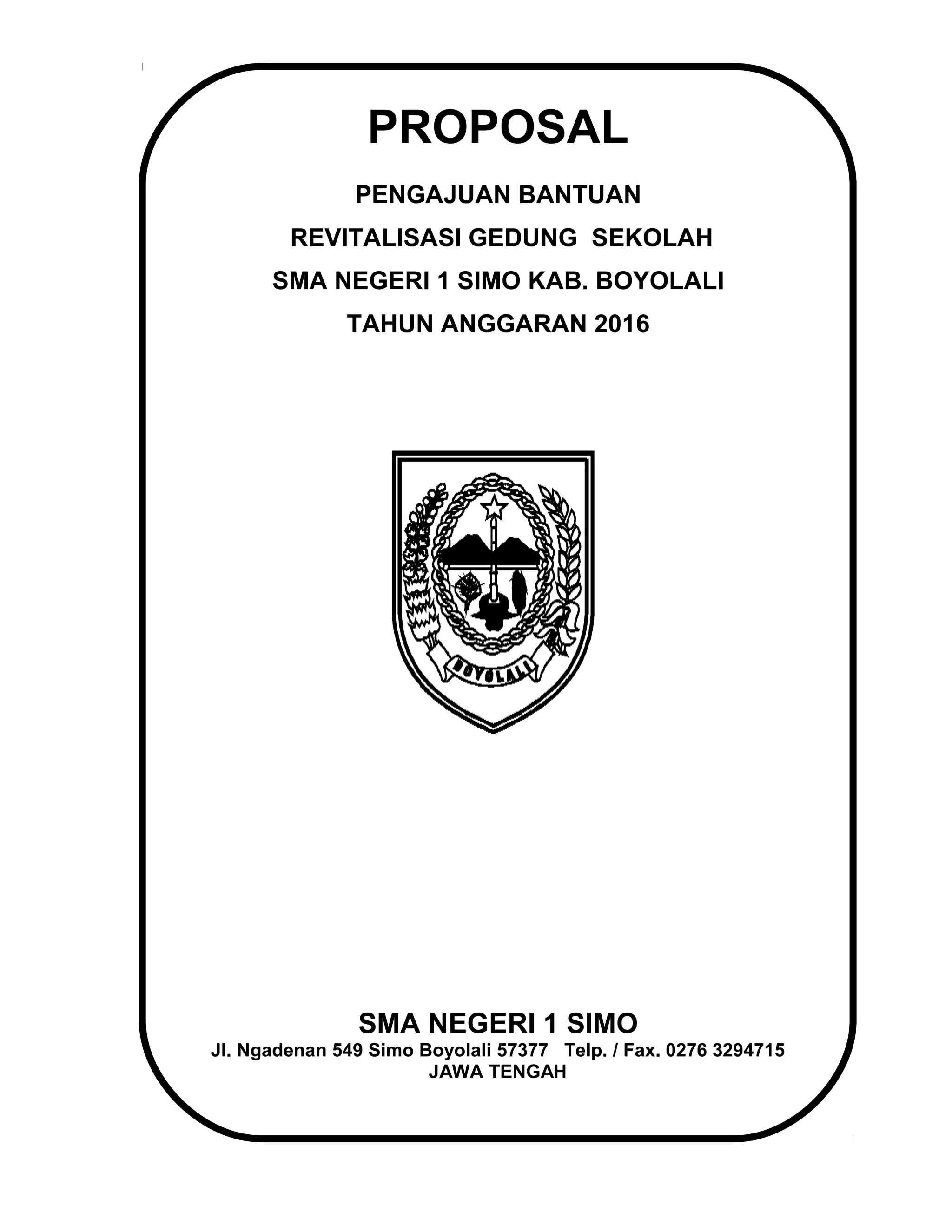Proposal revitalisas-bangunan-sekolah sma simo 1 | DOC