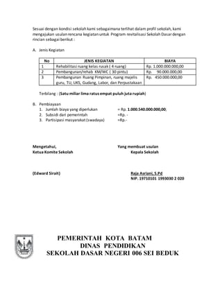 Proposal revitalisasi | DOCX
