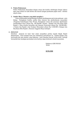 Proposal rintisan-desa-wisata | PDF