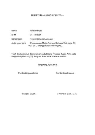 Contoh proposal TA | PDF