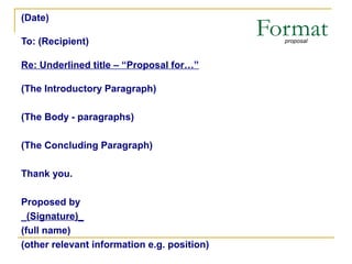 Proposal writing | PPT