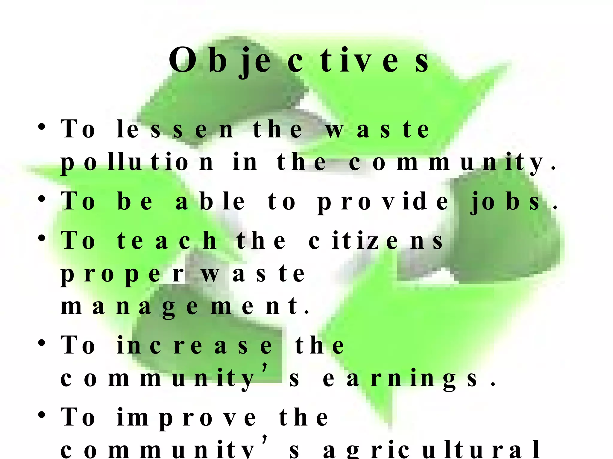 Waste Management Proposal Group6 I V A Q U I N O 1 | PPT