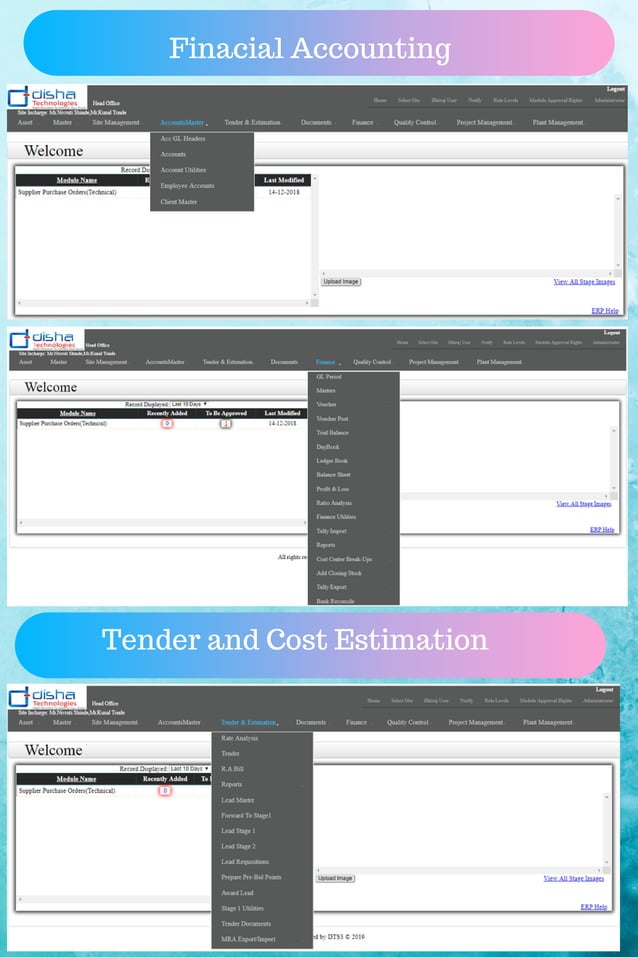 Dts3 Total Construction Erp Software Pdf Computer Software And Applications Computing