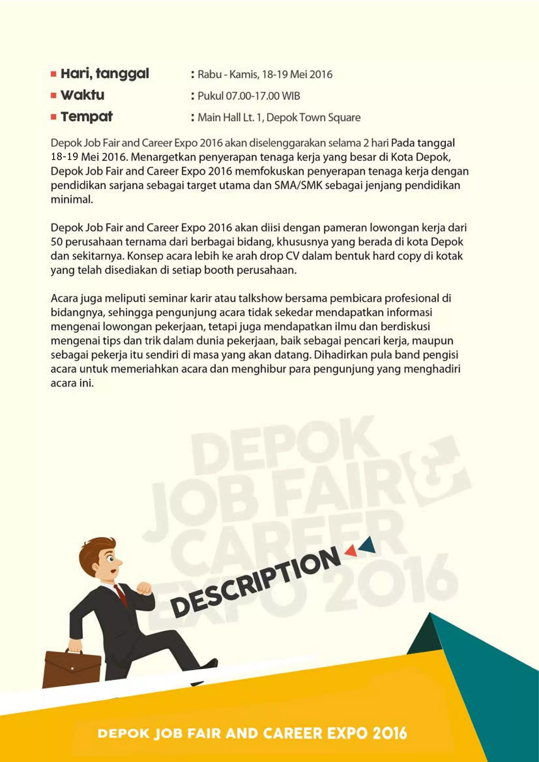 Proposal Acara Job Fair Depok | PDF
