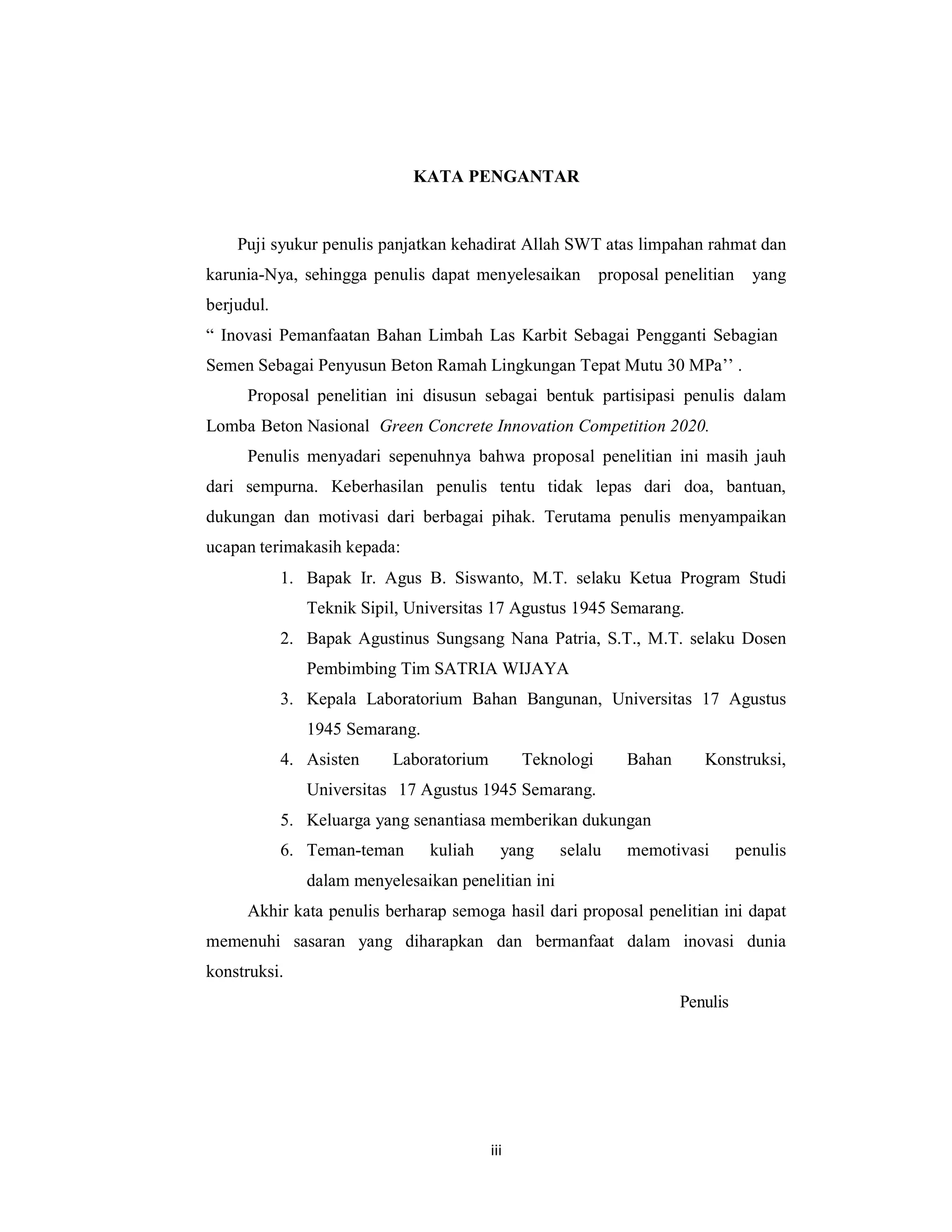 Proposal lomba beton | PDF