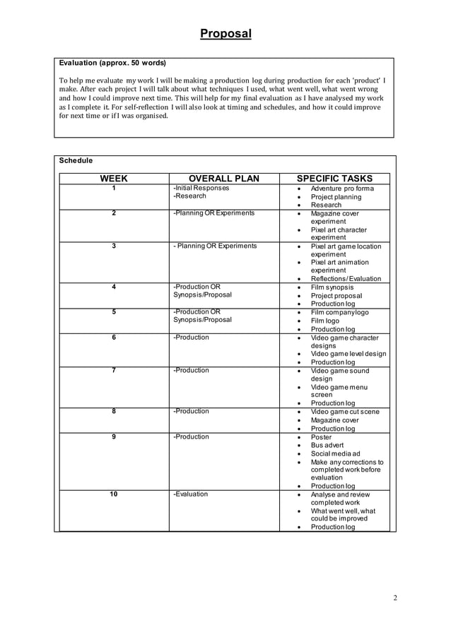 Adventure Project Proposal | DOCX | Computer Animation | Computer Software and Applications