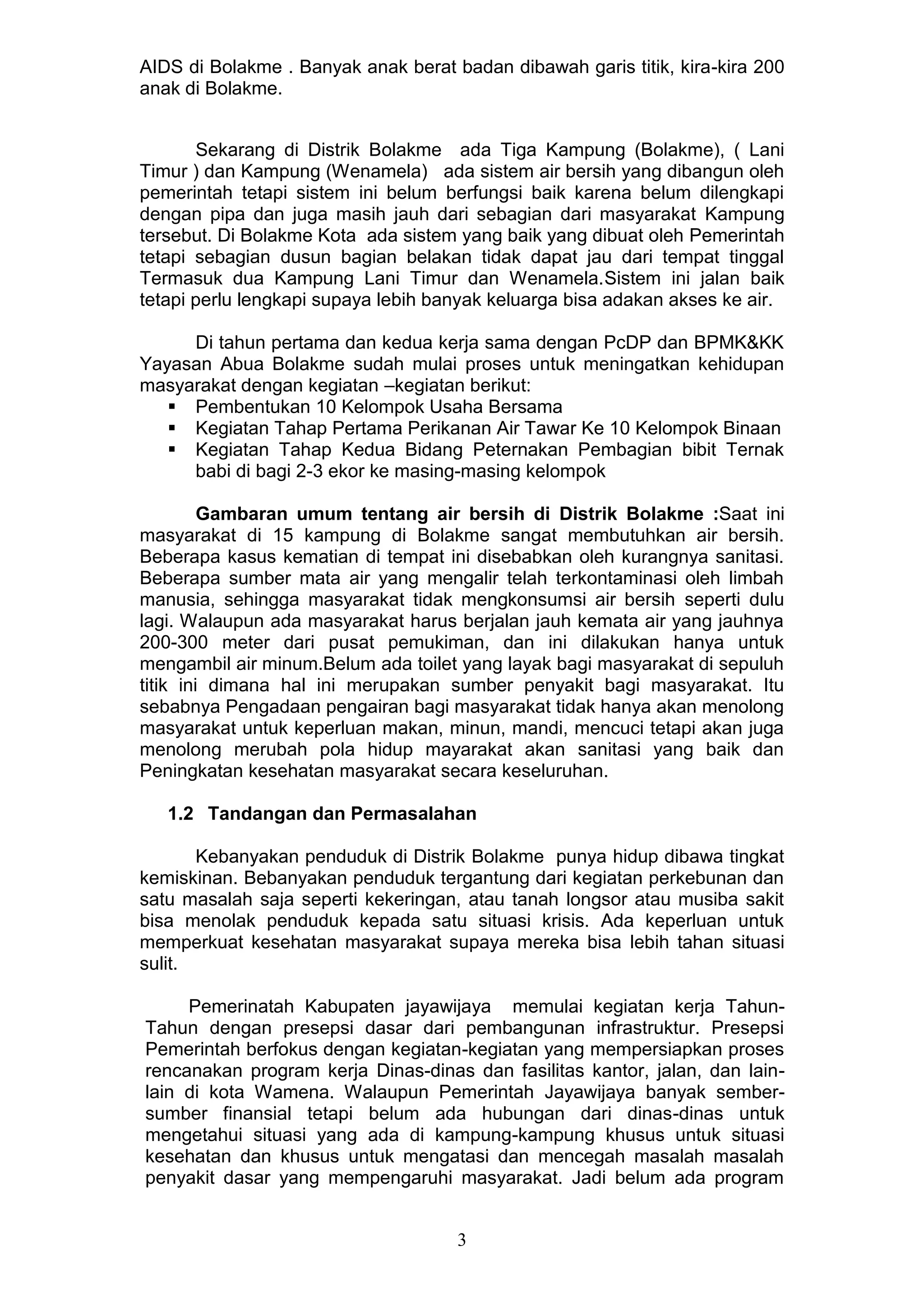 Proposal air bersih kub kirim | DOCX