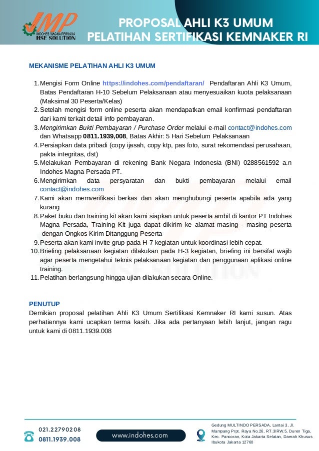 Ahli K3 Umum Kemnaker RI 2022 | PDF