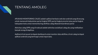 PROPOSAL AMOLEG - APLIKASI MONITORING CALEG pemilu 2024 | PDF