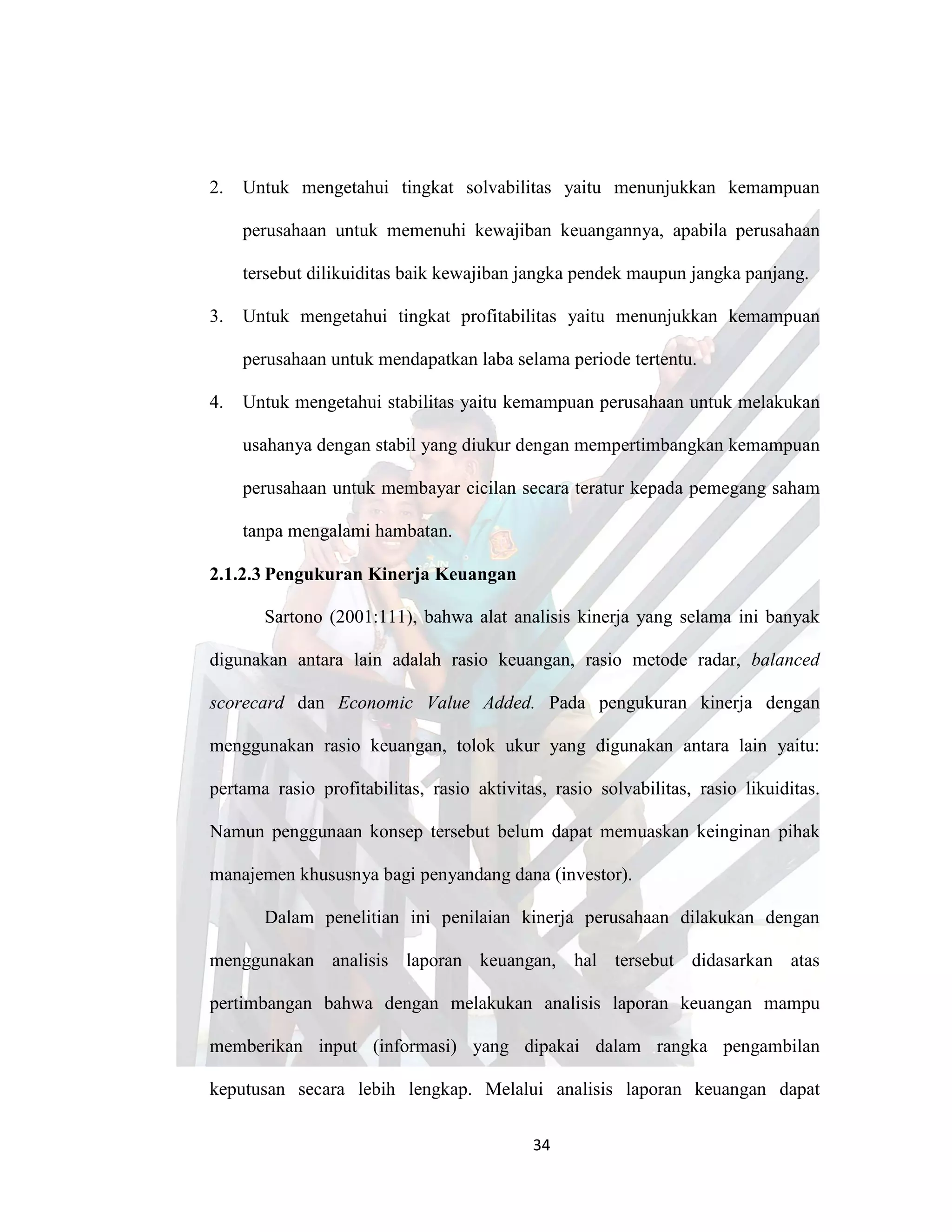 Proposal analisis laporan keuangan untuk mengukur kinerja keuangan ...