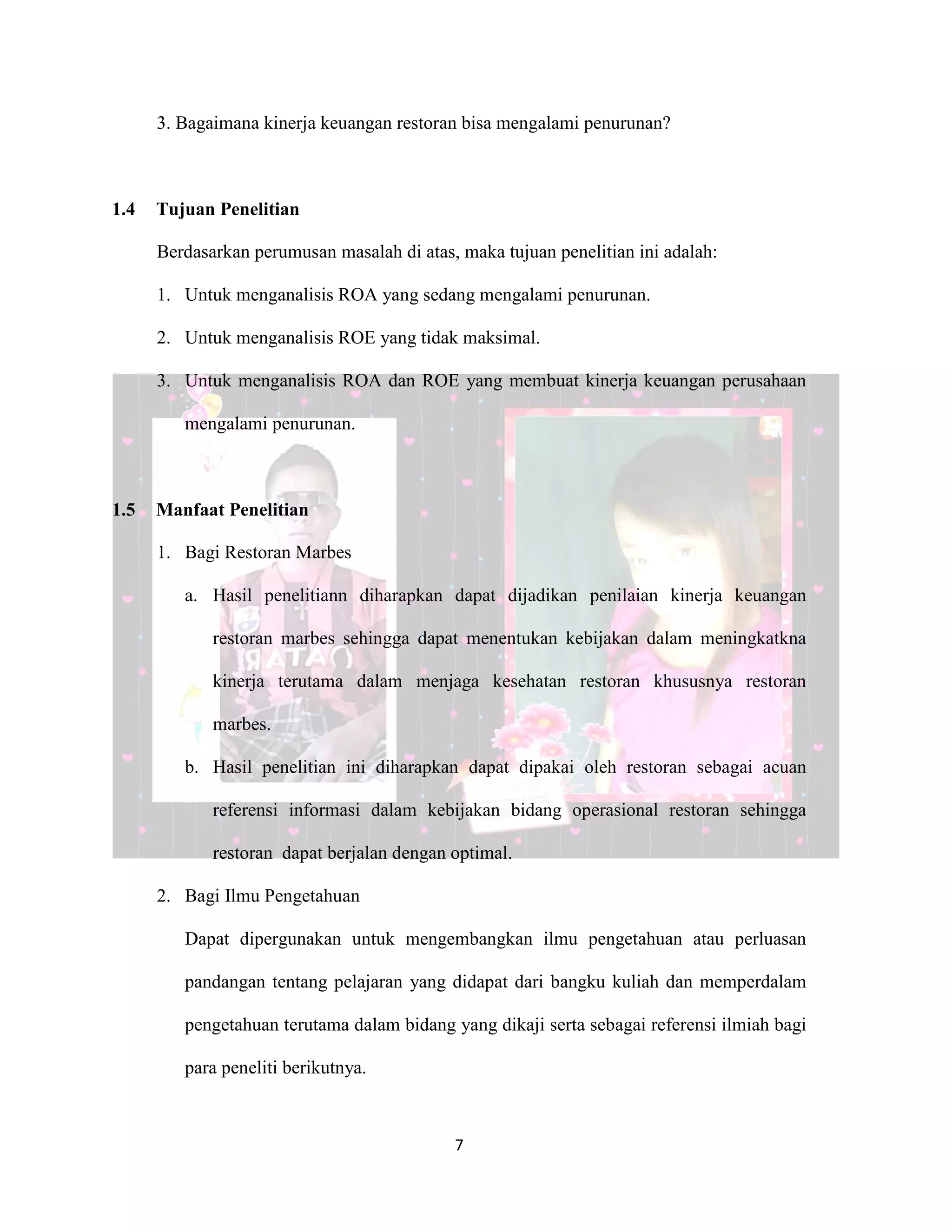 Proposal analisis roa dan roe untuk mengukur kinerja keuangan | PDF