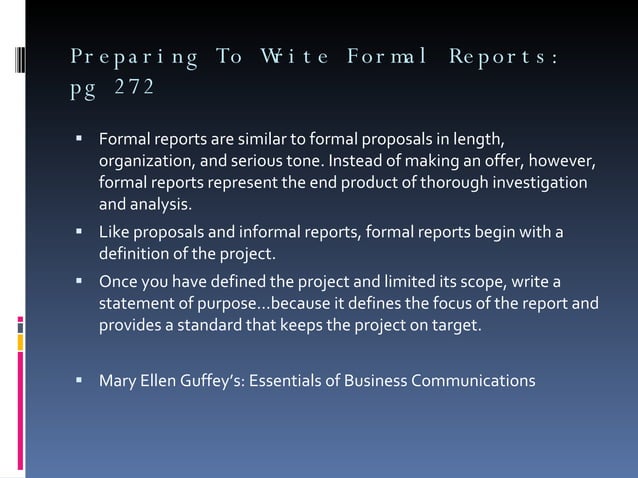 Proposal And Formal Reports | PPT